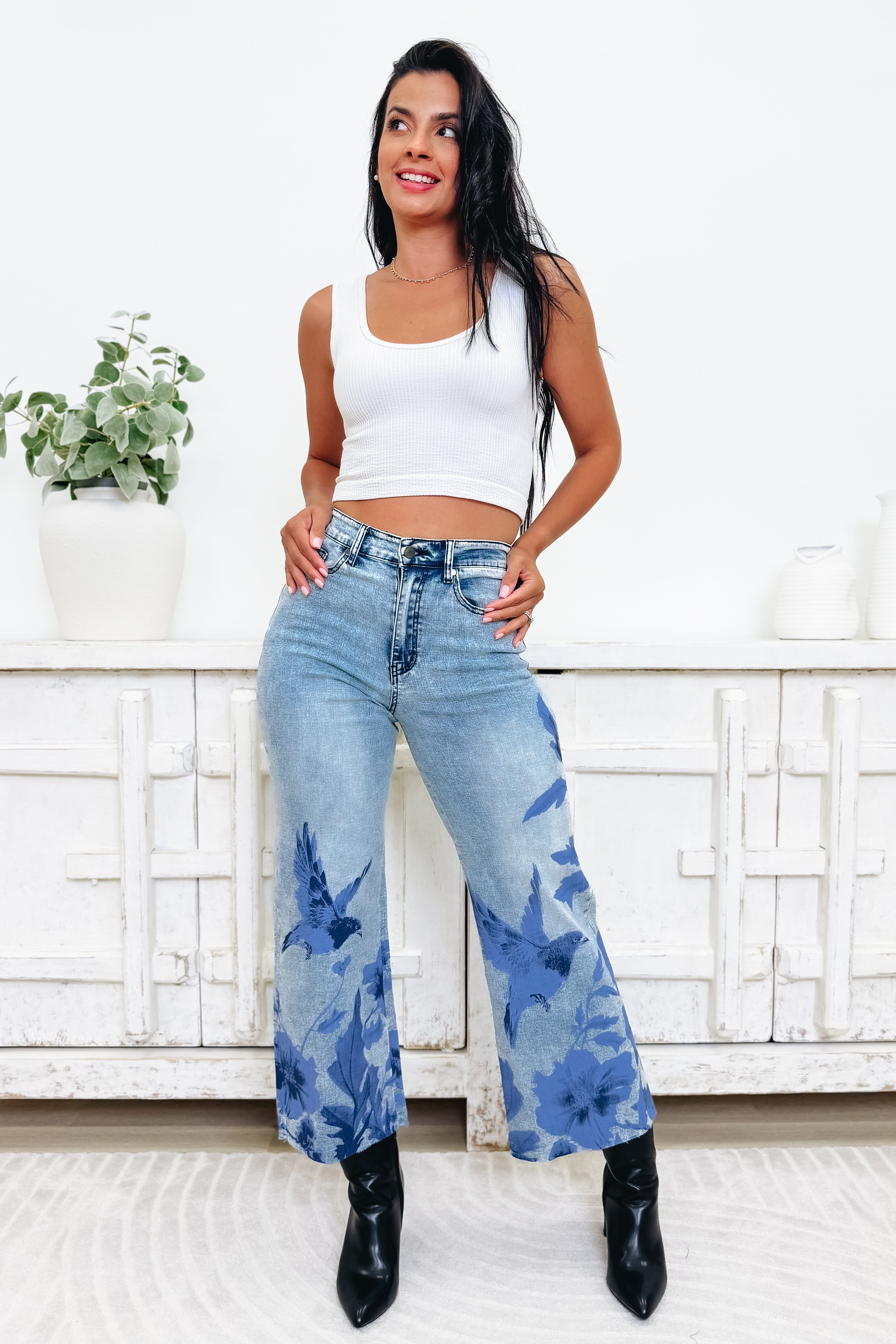 Morning Meadow High Rise Wide Leg Jeans - 2 Colors! – By Alexa Rae
